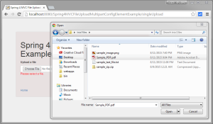 Spring MVC 4 File Upload Example using Servlet 3 MultiPartConfigElement - WebSystique