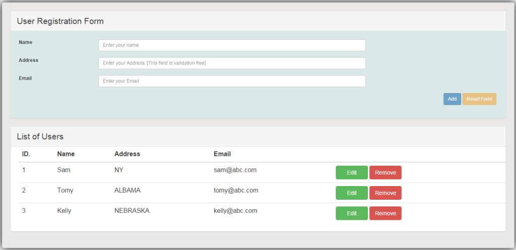 AngularJS $http service example-server communication - WebSystique